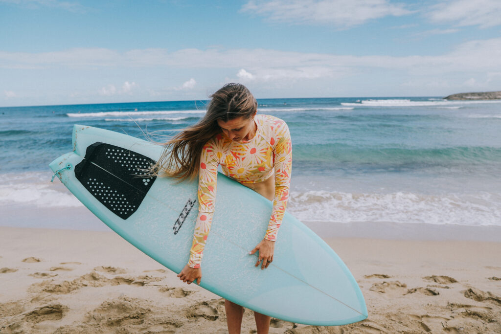 Long Sleeve Crop Top Rash Guard For Women UPF 50+